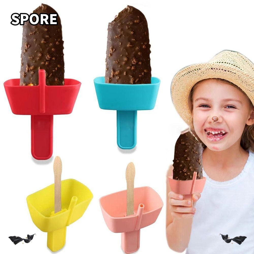 SPORE 1/2 ชิ้นหยดหลักฐาน Popsicle Rack, Ice Pop Guard Anti-flow Ice ...