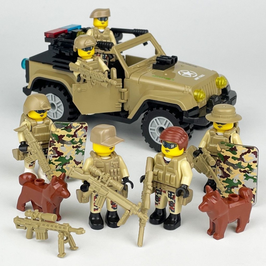 ใช้งานร่วมกับ Lego Building Blocks Minifigures ทหาร SEALs Desert SWAT ...