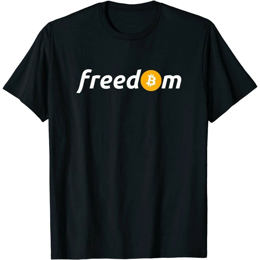 เสื้อยืด พิมพ์ลายโลโก้ Bitcoin Btc สไตล์คลาสสิก ไม ใส่สบายๆ เกาหลี ชุด 3126