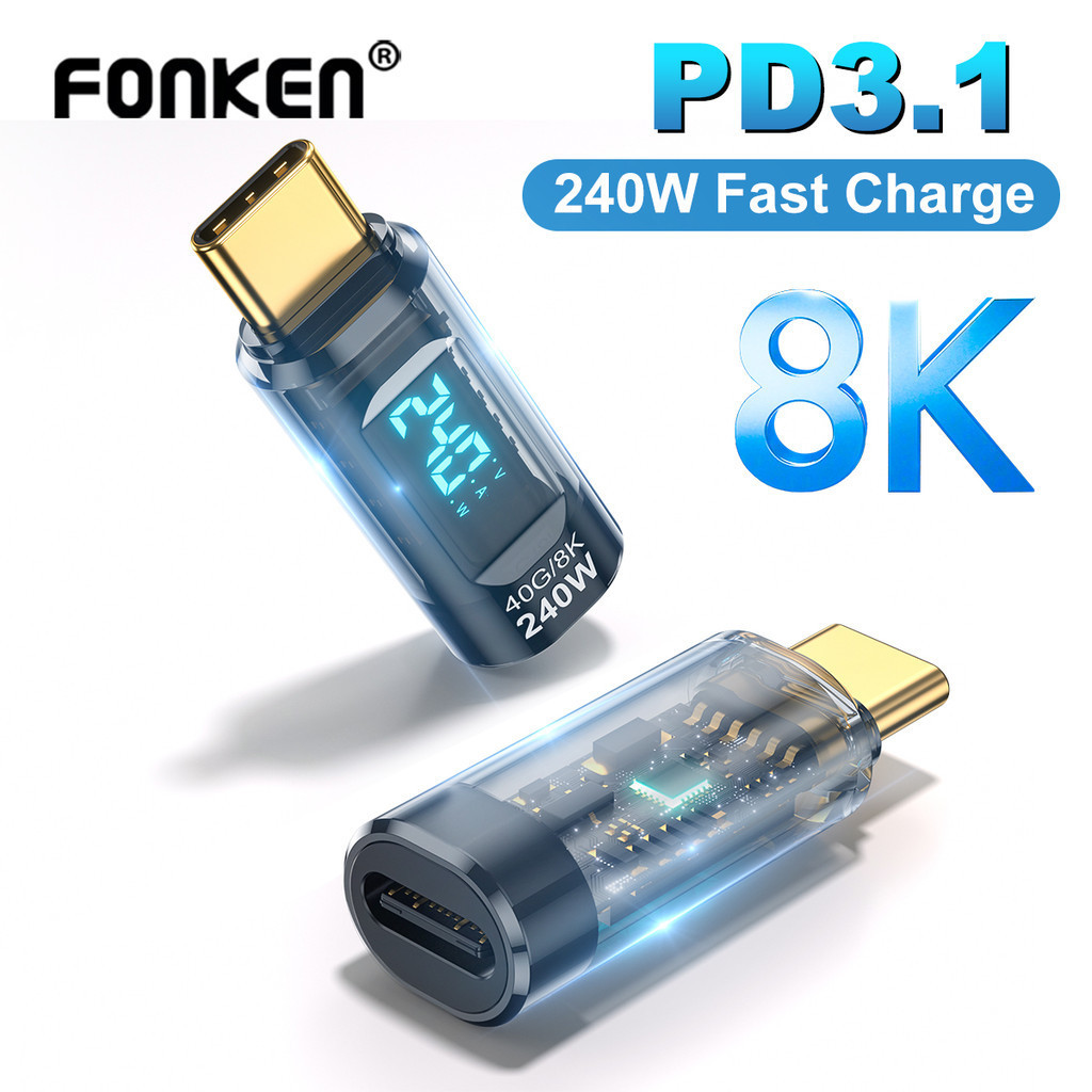 Fonken 240W USB C Extender พร้อมจอแสดงผล LED Digital Wattage Meter ...