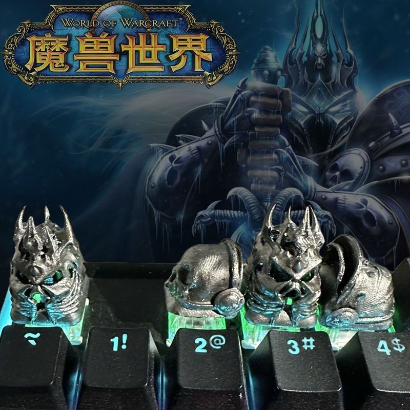World of Warcraft Peripheral Monster Key Cap Lich King Stereo Key Cap ...