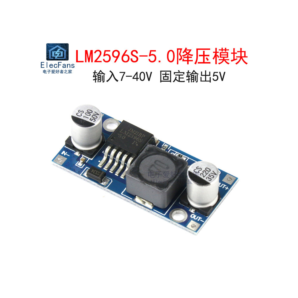 Lm2596s-5.0 Buck โมดูลคงที่เอาต์พุต 5V DC-DC Non-Adjustable Voltage Regulator Power Board 3A ...