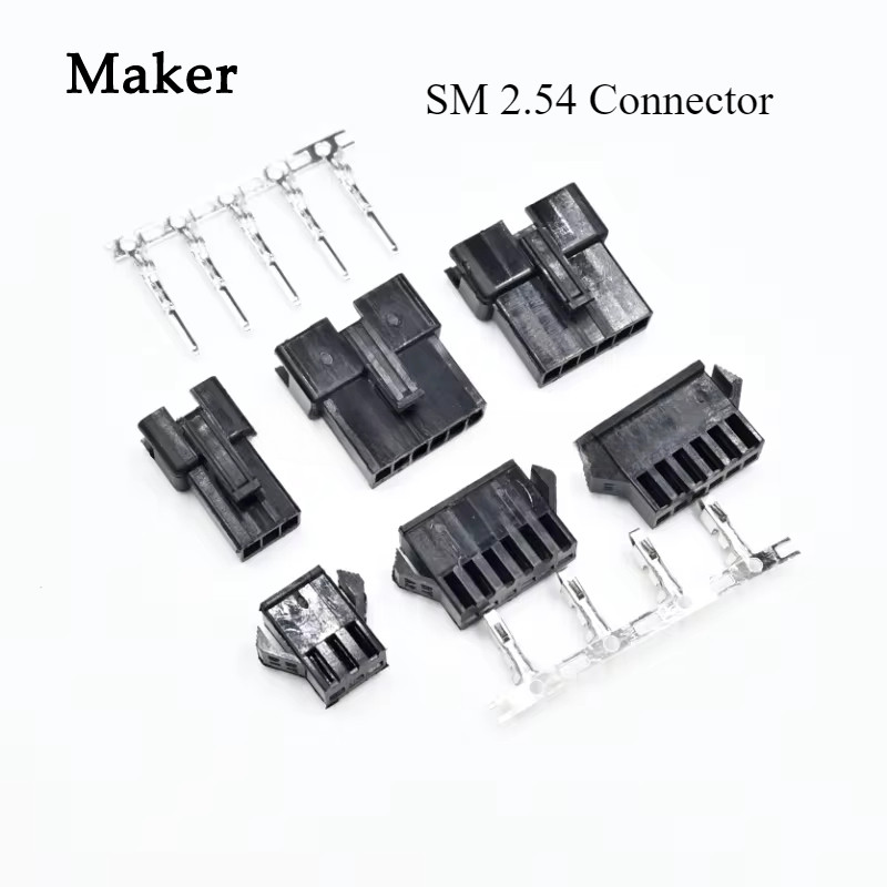 50 ชิ้น Pitch SM2.54 Connector JST SM-2P SM-2R ปลั๊กตัวเชื่อมต่อหญิงและชายขั้วต่อสายไฟปลั๊ก 2/3 ...