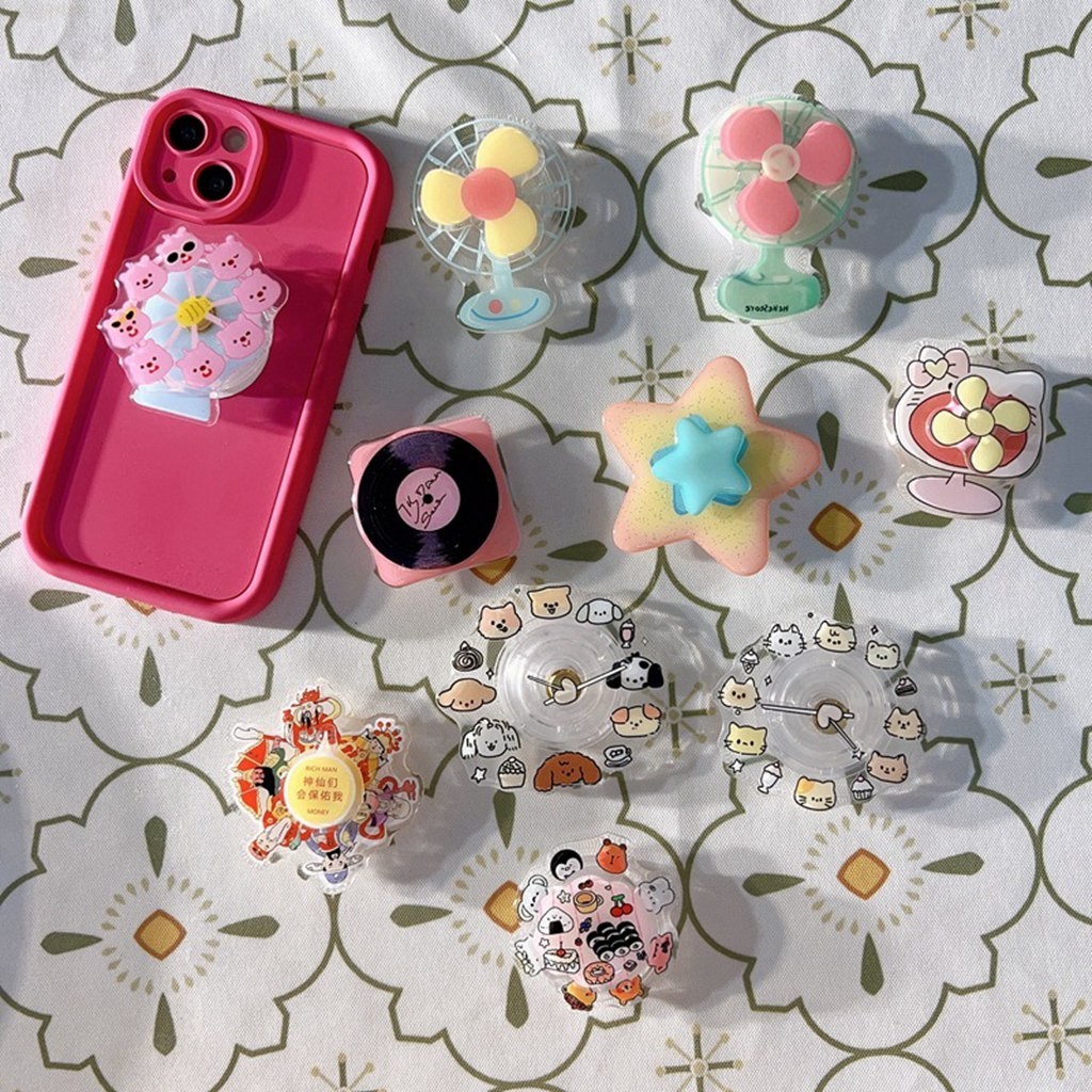 ที่วางโทรศัพท์สากล Creative Rotatable Star Fan Loopy Dog Cat การ์ตูนพับ ...