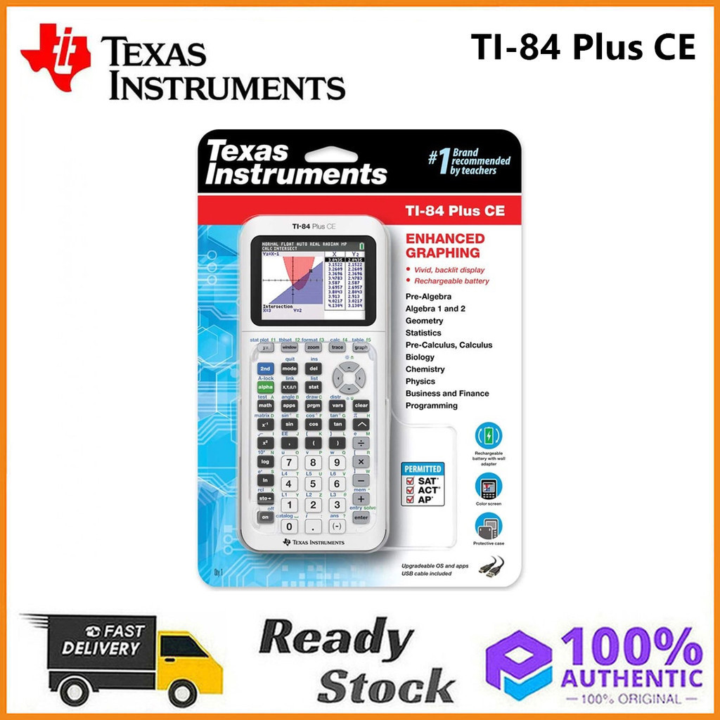 เครื่องคิดเลขกราฟสี Texas Instruments TI-84 Plus CE | Shopee Thailand