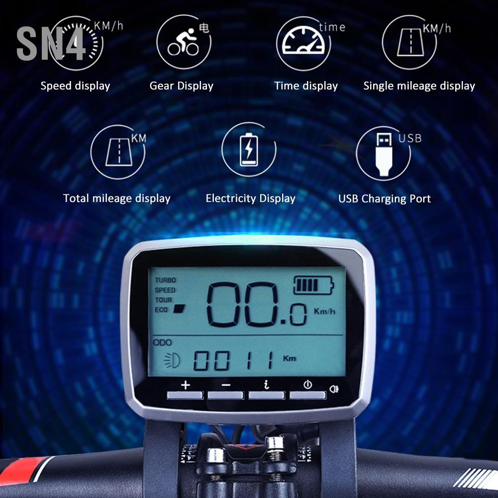 SN4 Tongsheng TSDZ2 VLCD-5 จอแสดงผล Connector คู่มือการใช้งานสำหรับรถ ...