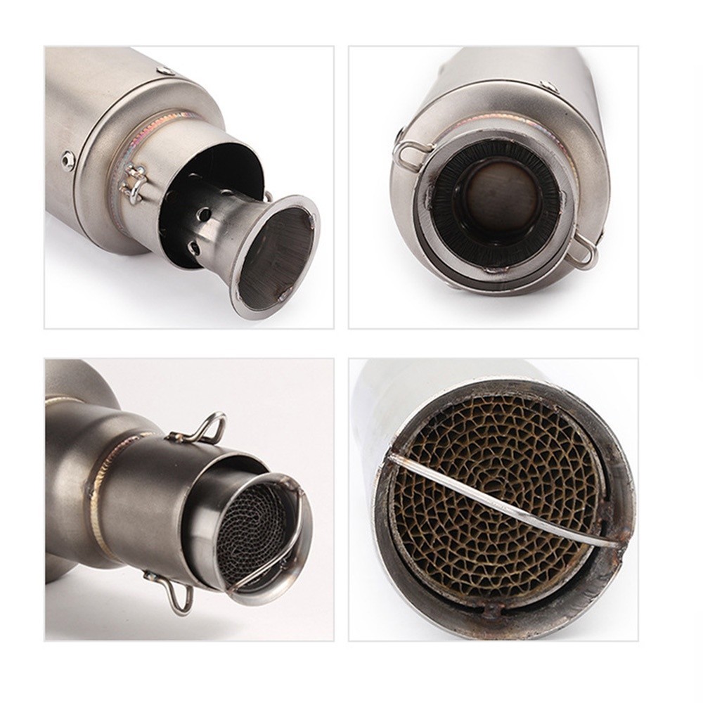 Motorcycle exhaust pipe muffler สแตนเลส สำหรับลดเสียง 48-67mm ทัณฑฆาต ...