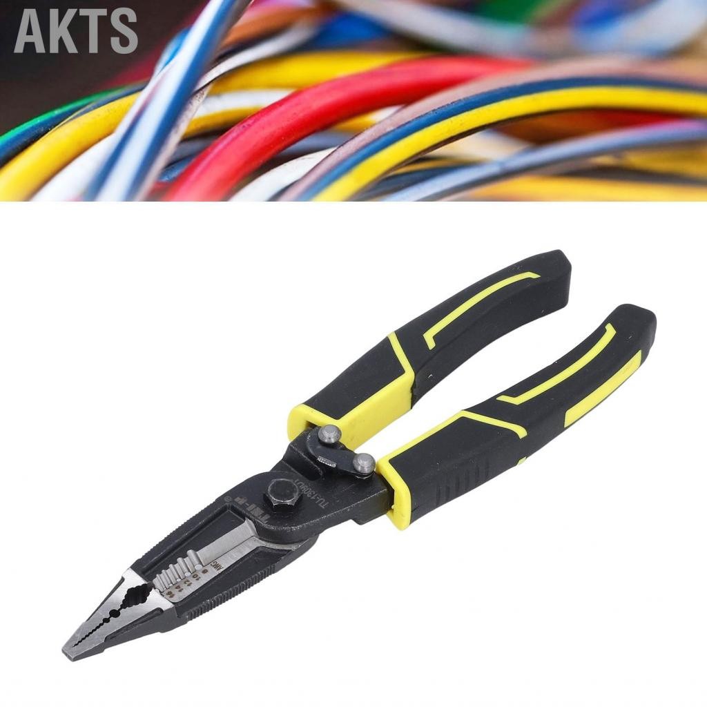 AKTS เครื่องมือปอกสายไฟ, อเนกประสงค์ 9 นิ้วที่จับสบายความแข็งสูงคีมปอก ...
