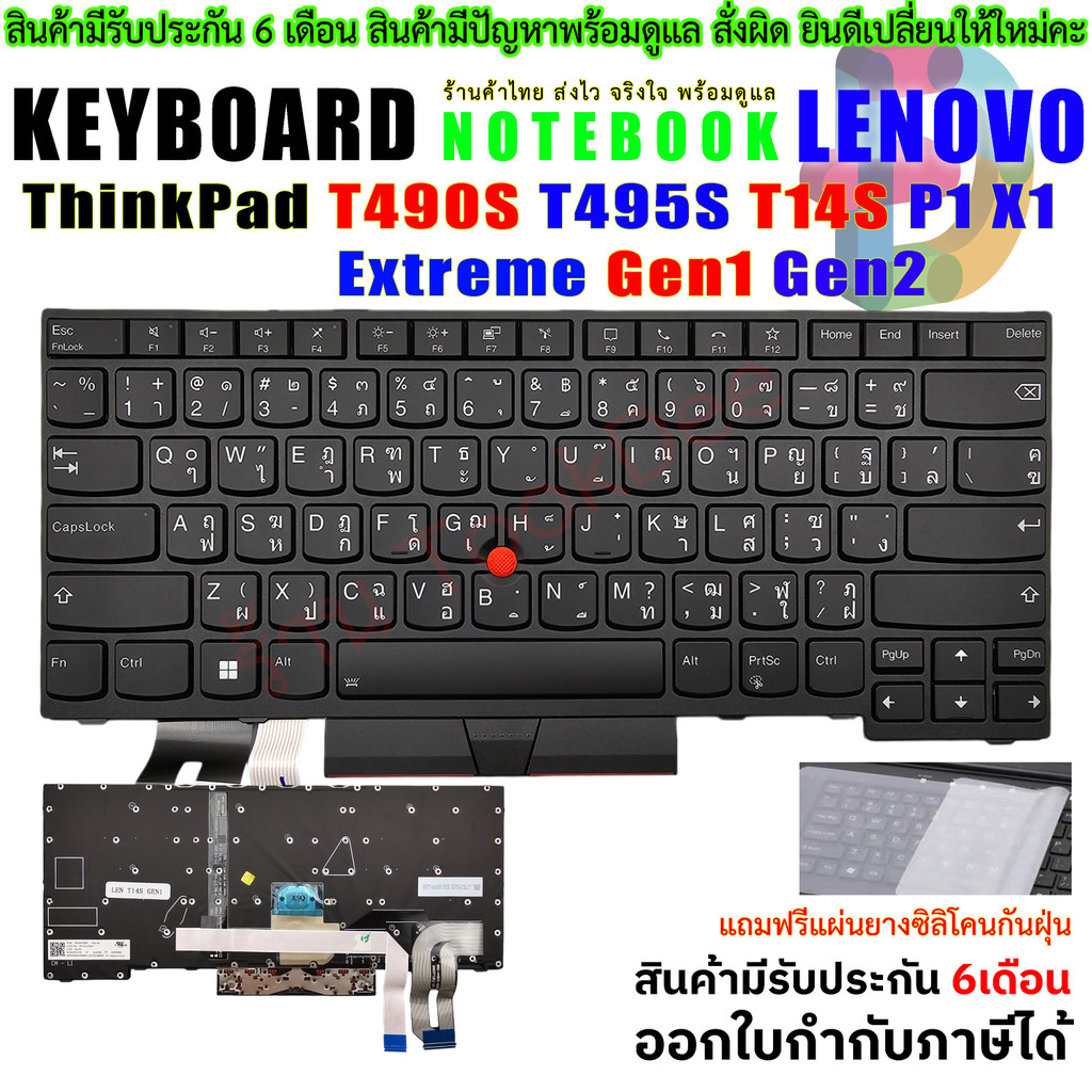 Keyboard for Lenovo ThinkPad T490S T495S T14S P1 X1 Extreme Gen1 Gen2 ...