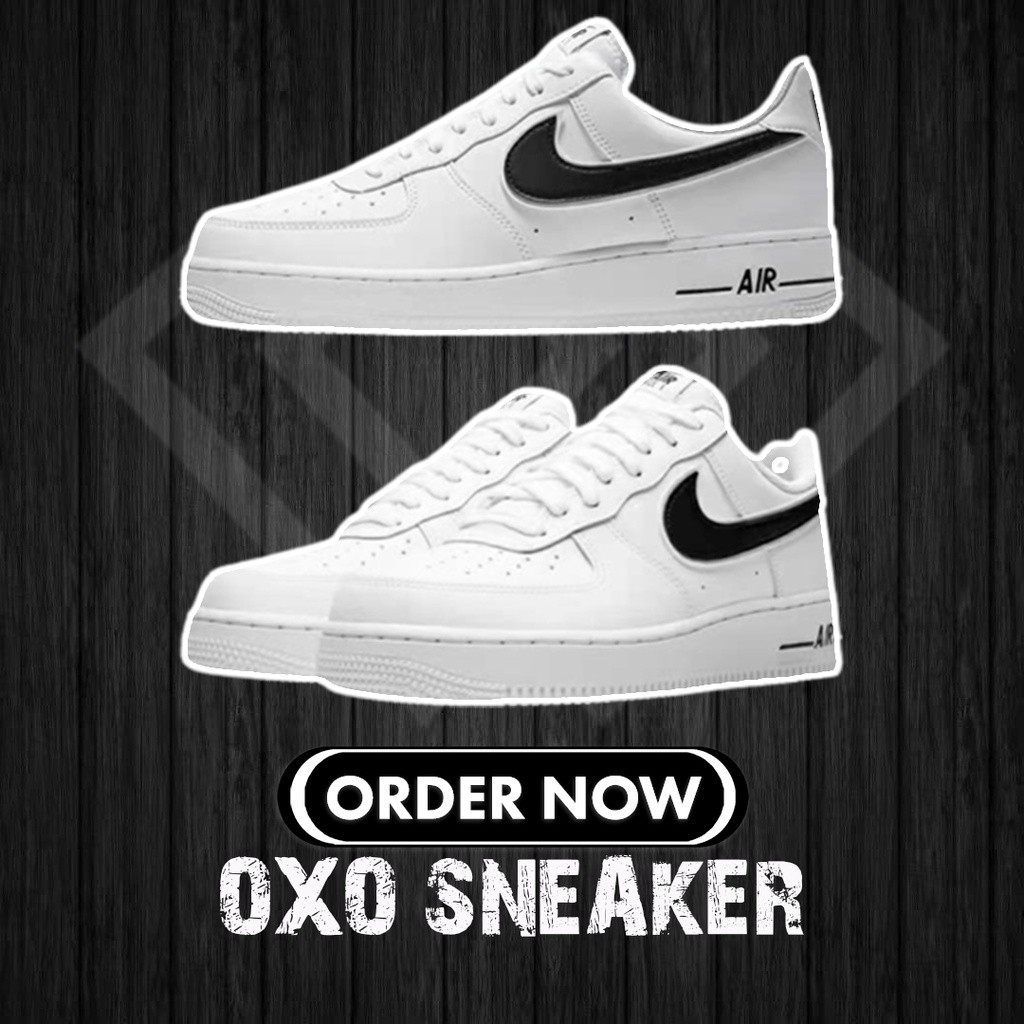 NIKE AIR FORCE 1 07 BLACK SWOOSH LOGO AF1(Originals Quality 100%)NIKE ...