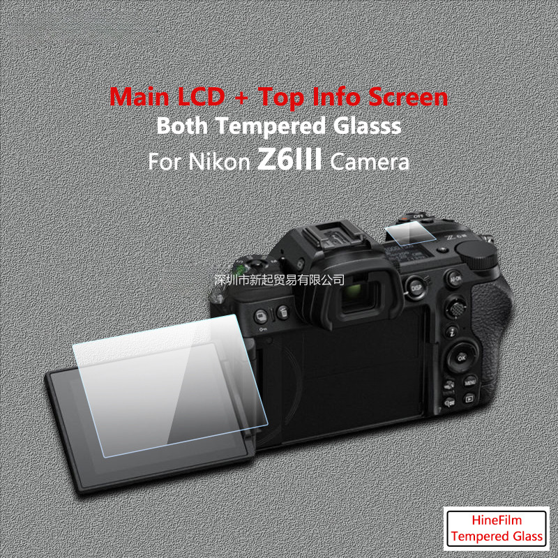 Z63 Z6III กล้องกระจกนิรภัยป้องกันฟิล์มสําหรับ Nikon Z 6III หลักจอแสดงผล LCD + ฟิล์ม Info ป้องกัน ...