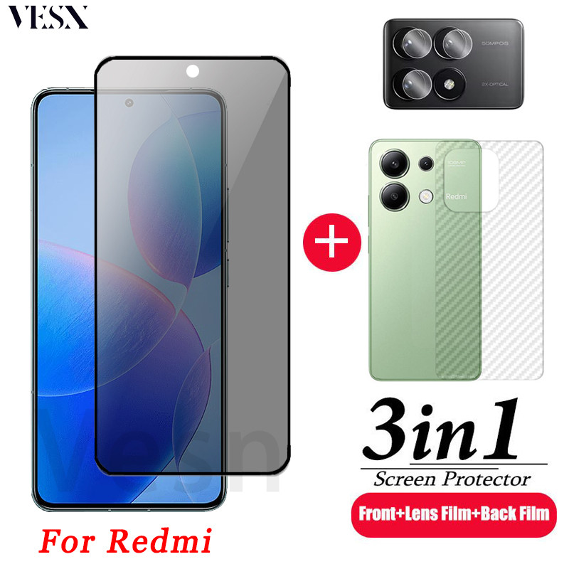 ฟิล์มกระจก เต็มจอ ใช้สำหรับ กันมองกันเสือกรุ่น Redmi K70 K70E K60 K60E K50 Ultra K40 Gaming K40s ...