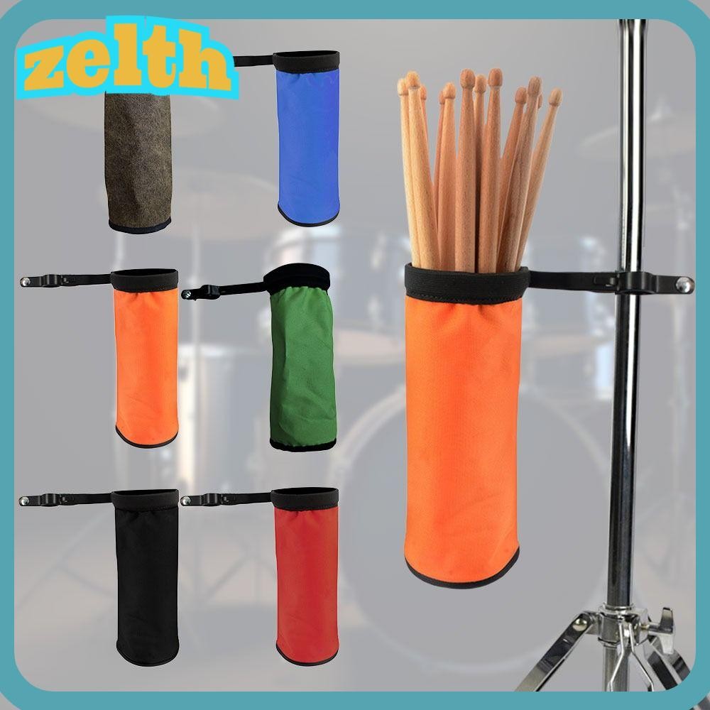 Zelth ที่ใส่ไม้ตีกลองทรงกระบอกสีดํา, ผ้าอุปกรณ์เคาะที่ทนทาน Drumstick ...