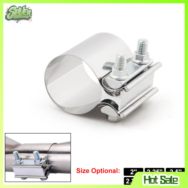 แคลมป์ท่อไอเสีย, ข้อต่อก้นสแตนเลส Clamp Band, หลายขนาด, ที่หนีบเต็มปิด ...