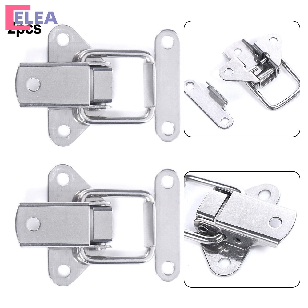 [สต็อก] 2 ชิ้นสแตนเลส 304 กล่องเครื่องมือล็อค hasps Metal Toggle Catch ...