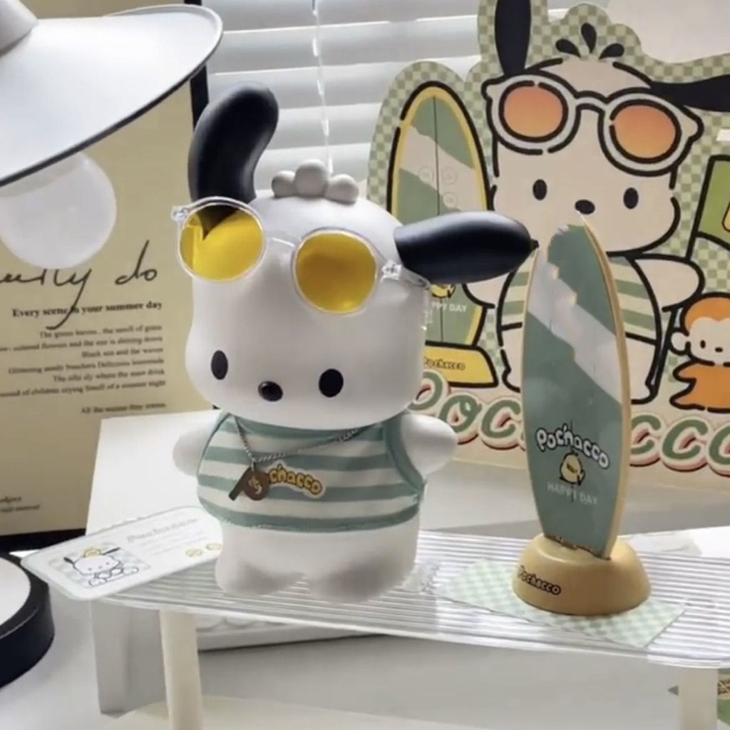 Sanrio Vacation Pacha Dog Trendy Play Doll ตุ๊กตาการ์ตูนน่ารักของประดับ ...