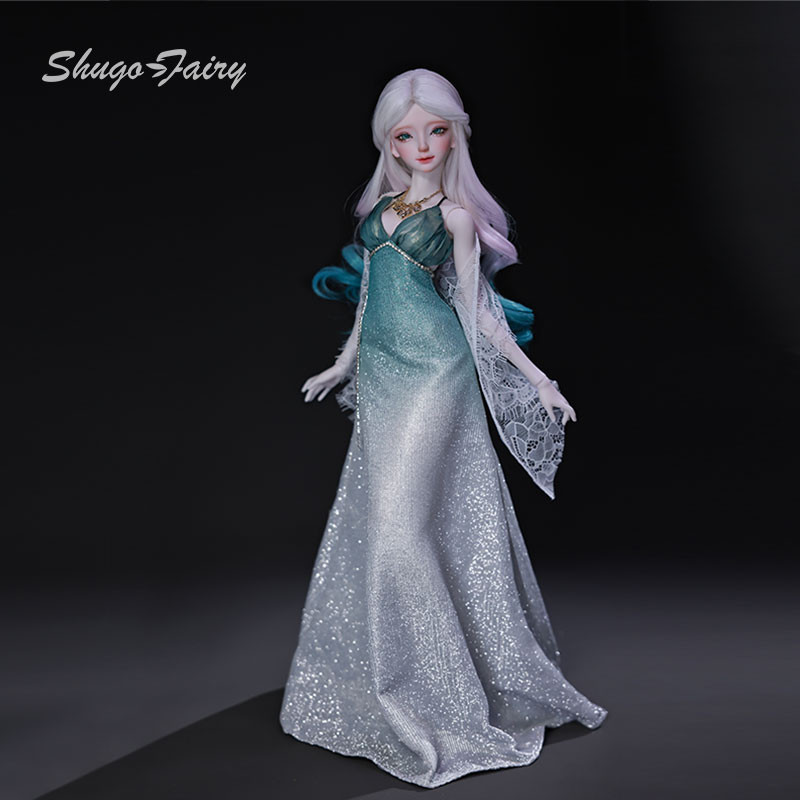 Shugafairy Xana 1/4 ตุ๊กตา Bjd หน้าอกใหญ่ Rainbow Series โมเดิร์นสไตล์ Elegant Cyan ชุดคุณภาพสูง ...