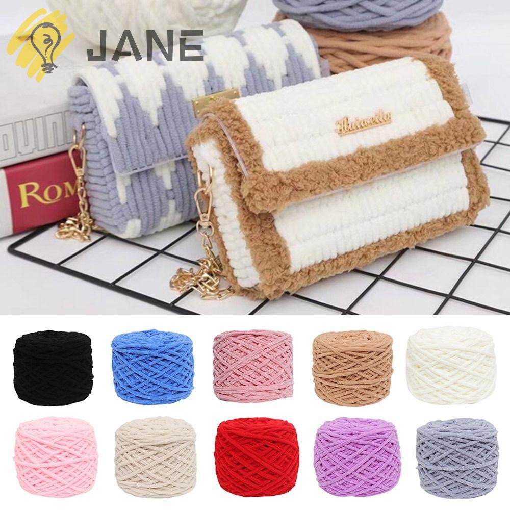 Jane เส้นด้ายถักโครเชต์ขนสัตว์, สีสัน 190g เส้นด้ายอะคริลิค, Handmade ...