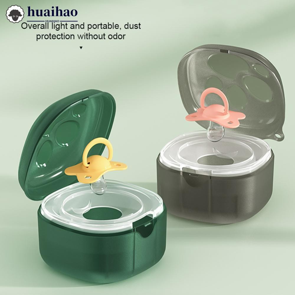 HUAIHAO Baby Pacifier กล่อง PP กล่องเก็บแบบพกพากันฝุ่นกัดเพลงกล่องเก็บ ...