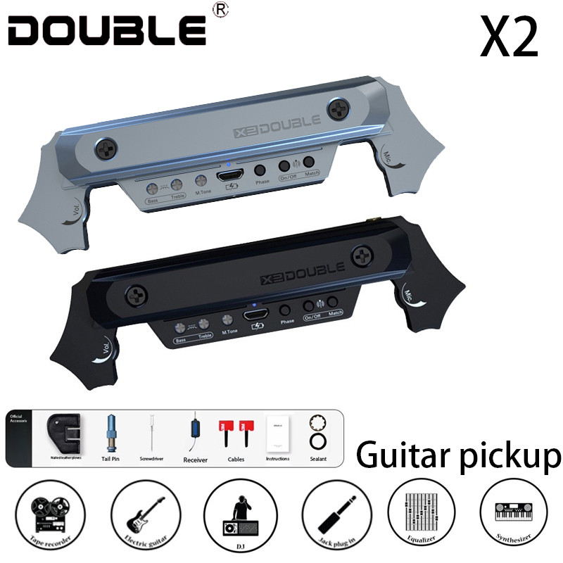DOUBLE X2 กีตาร์รถกระบะไร้สายบลูทูธ Non Hole เพลงพื้นบ้านกล่องการเชื่อม ...