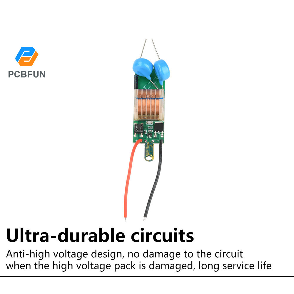 Pcbfun DC 3.3V-5V ถึง DC 15-30KV Arc โมดูลเครื่องกําเนิดไฟฟ้าแรงดันสูงกําลังสูง Boost โมดูลขดลวด ...