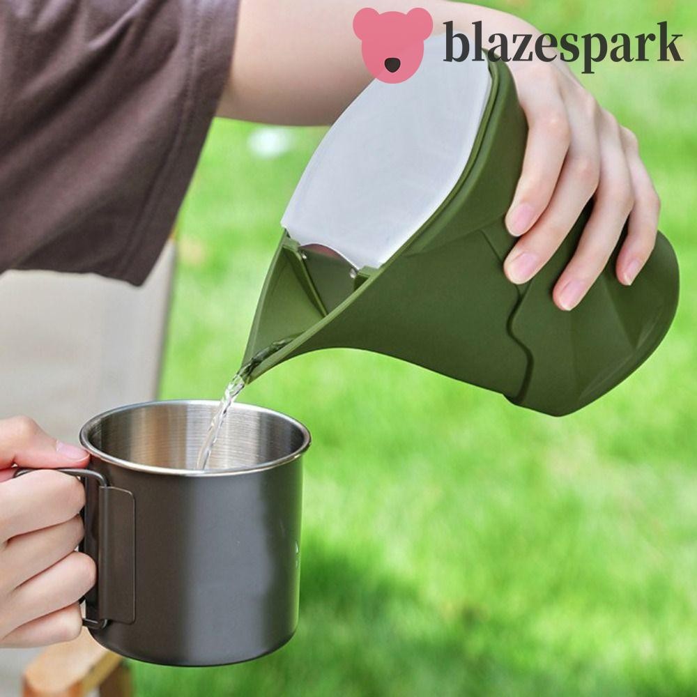 BLAZESPARK Camping Hand Brewing Coffee Pot, Speed Control Valve ซิลิโคน Dripping Coffeeware ...