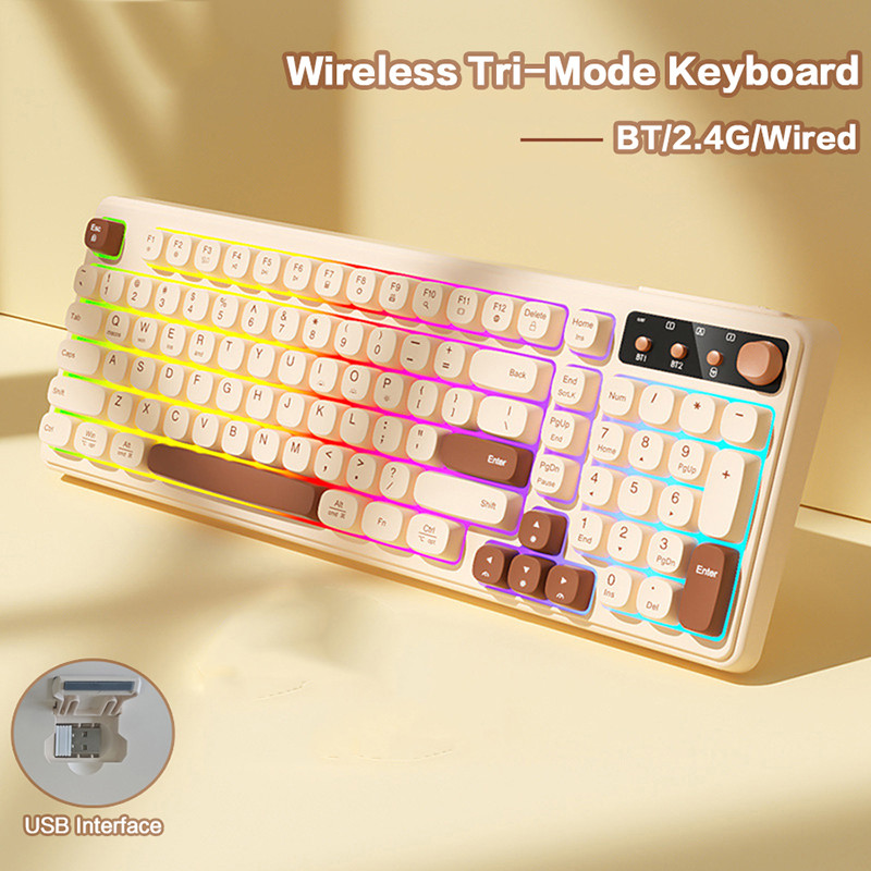 BOW K520D Three Mode Keyboard and Mouse Set Non Mechanical Keyboard ...