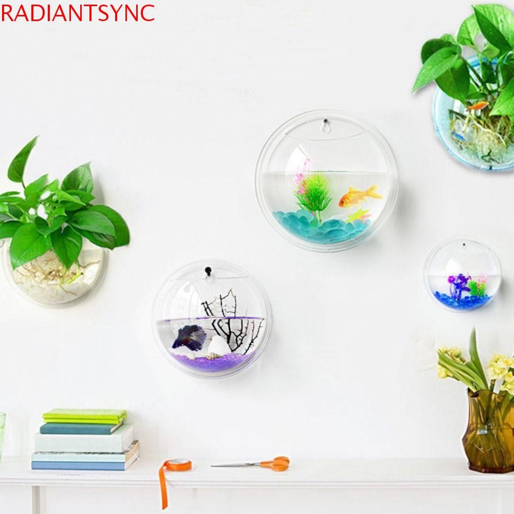 RADIANTSYNC ชามปลาแขวนผนัง, ถังปลาอะคริลิค 3D, ผนังแจกันโปร่งใส Hydroponic รูปร่างซีกโลกโปร่งใส ...