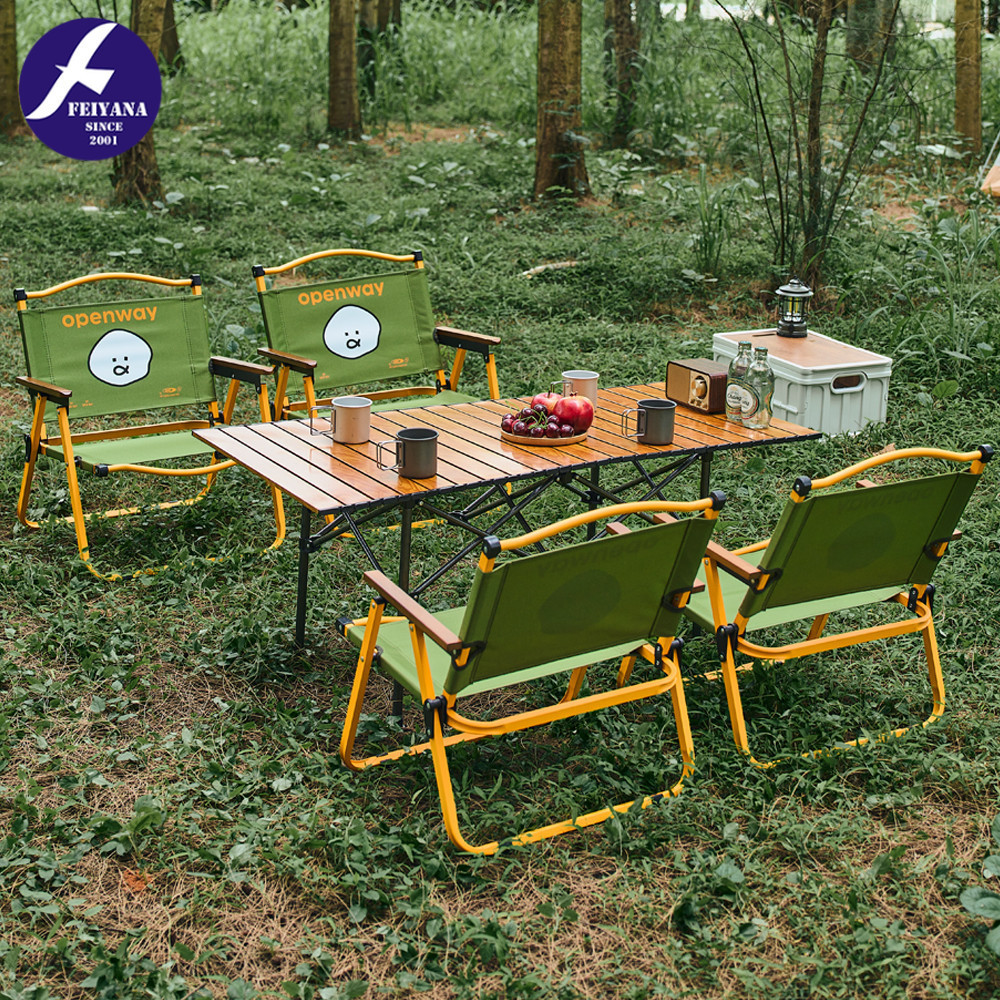 Feiyana-อุปกรณ์โต๊ะและเก้าอี้ตั้งแคมป์แบบพกพา ปิกนิก แคมป์ปิ้งพับได้ WH-T | Shopee Thailand