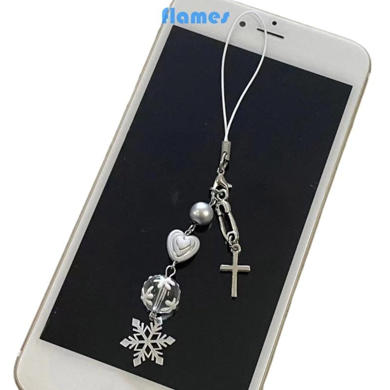 Fl Eye Catching Snowflake โทรศัพท์มือถือ Lanyard ดอกไม้ Embellishment ...
