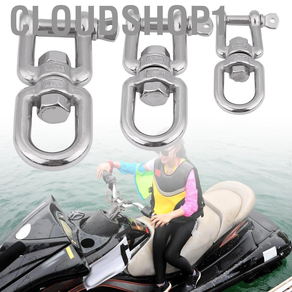 Cloudshop1 กุญแจมือหมุน Heavy Duty 304 แหวนสแตนเลส Snap Rolling Device ...