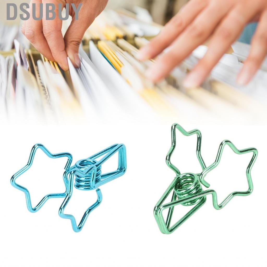 Dsubuy คลิปหนีบผ้า Star Binder สีฟ้าเขียว 100 ชิ้นเล็กสำหรับเสื้อผ้า ...