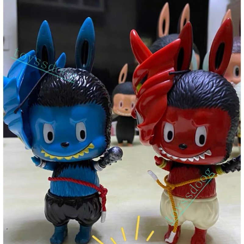 Labubu Ghost Ninja Red Blue CP Combination Exhibition Exclusive Labubu ...
