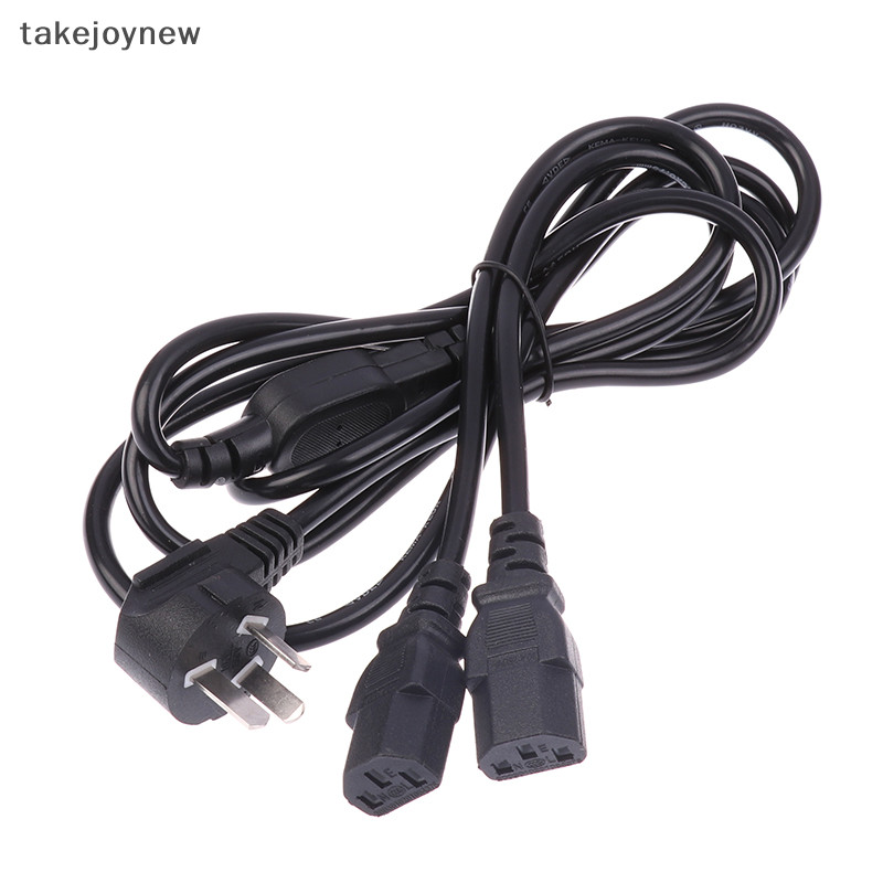 [takejoynew] ยุโรป EU 2 Prong ชายปลั๊ก Dual IEC หญิงสายไฟ Y ประเภท Splitter อะแดปเตอร์สาย KLB ...