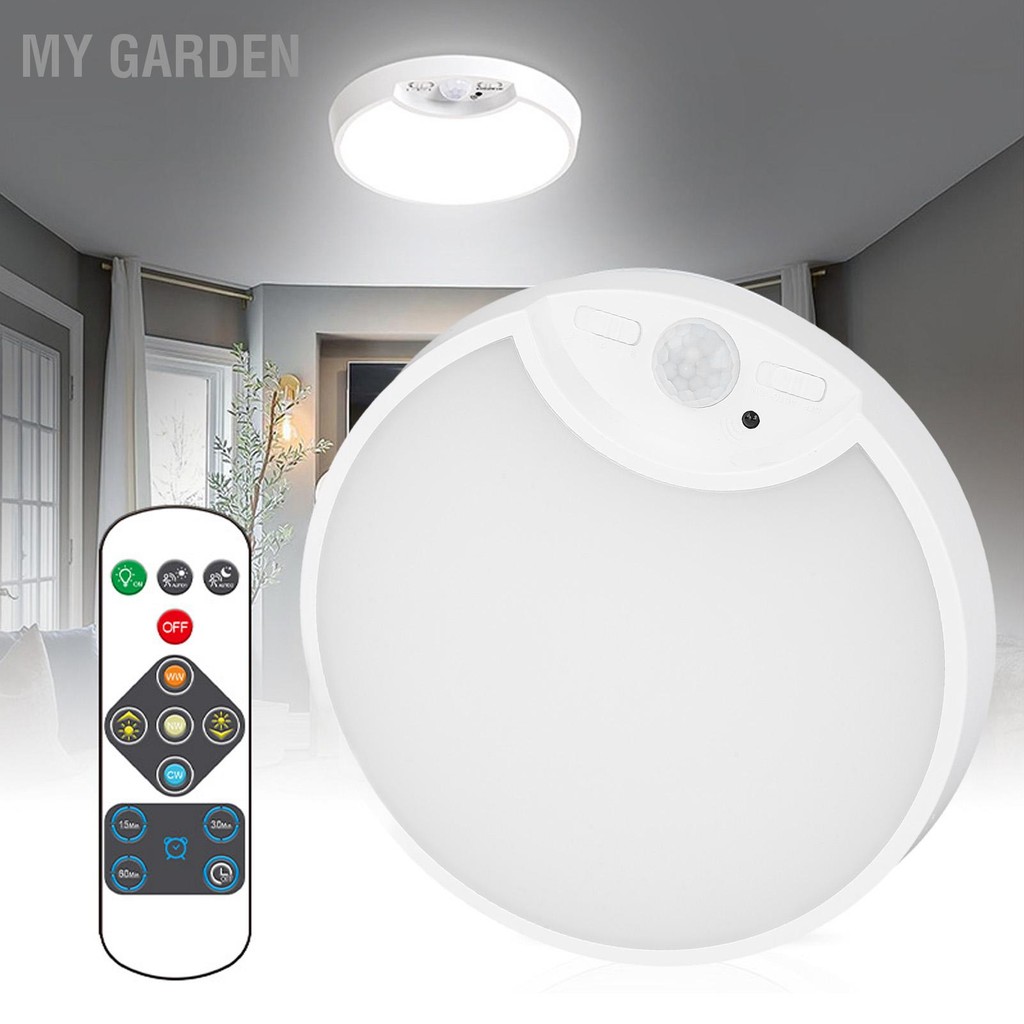 My Garden Motion Sensor โคมไฟเพดาน USB ชาร์จความไวแสงสูงปรับได้ 3 ...