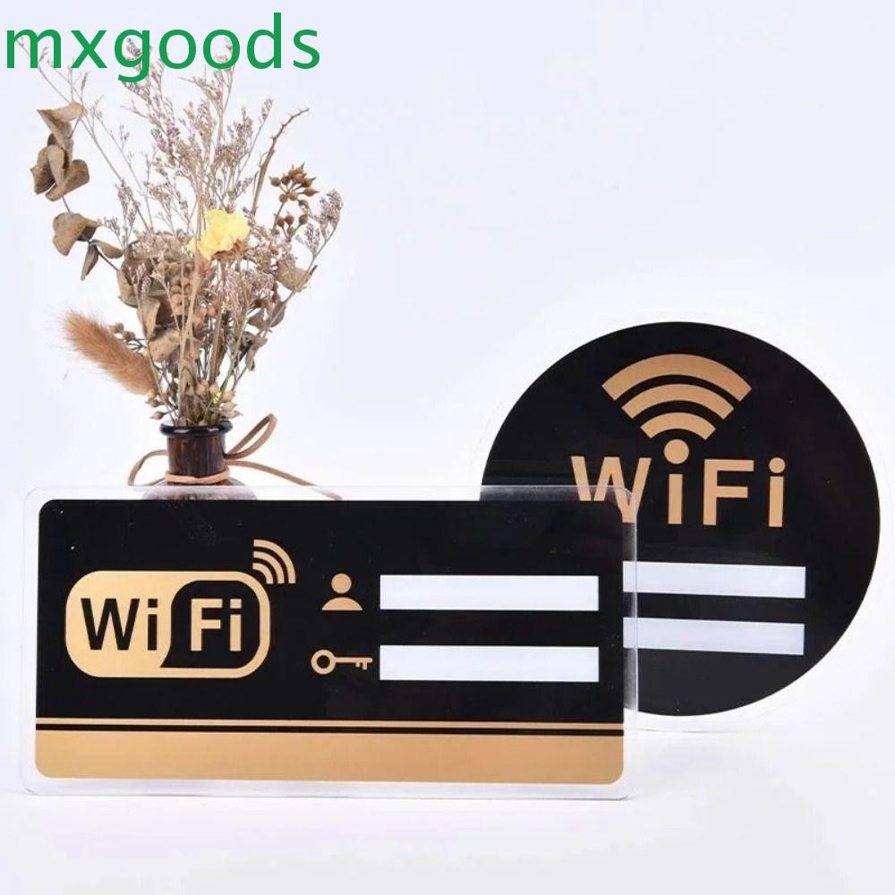 Mxgoods สติ๊กเกอร์ติดผนัง 3D, ลายมือเขียนฉลาก Wifi, ป้ายไร้สายสะดวกฤดูใบไม้ร่วงทน Wifi สังเกต ...