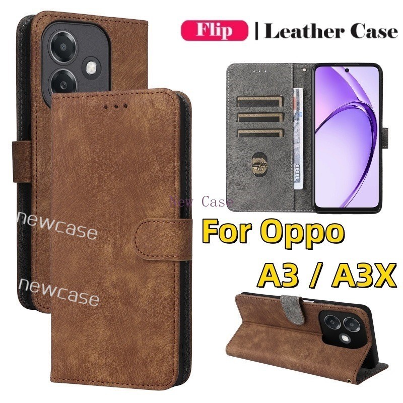 ปลอกสําหรับoppo A3X A3 4G 5G 2024 OppoA3X OppoA3 Flipหนังเคสโทรศัพท์กัน ...