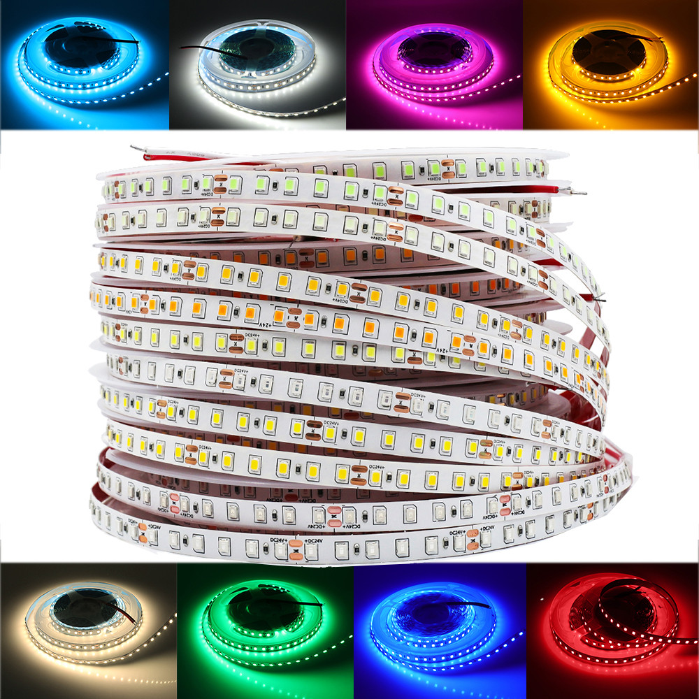 Dc 12V LED Strip SMD 2835 120LEDs/M สีแดง/สีฟ้า/สีชมพู/สีเหลือง ...