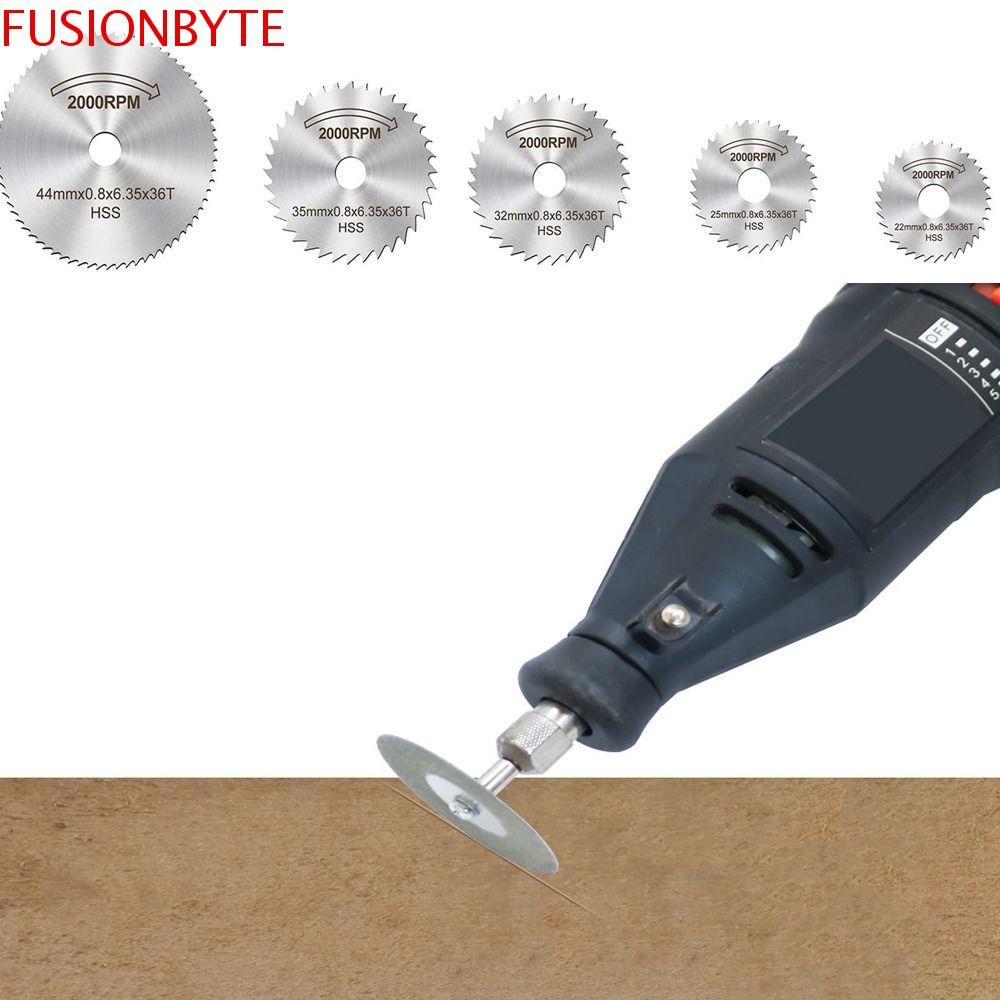 Fusionbyte แผ่นเลื่อยเหล็กความเร็วสูง 6 ชิ้น, โลหะมินิใบมีดตัดล้อ, ปฏิบัติวงกลมด้วย Mandrel ตัด ...