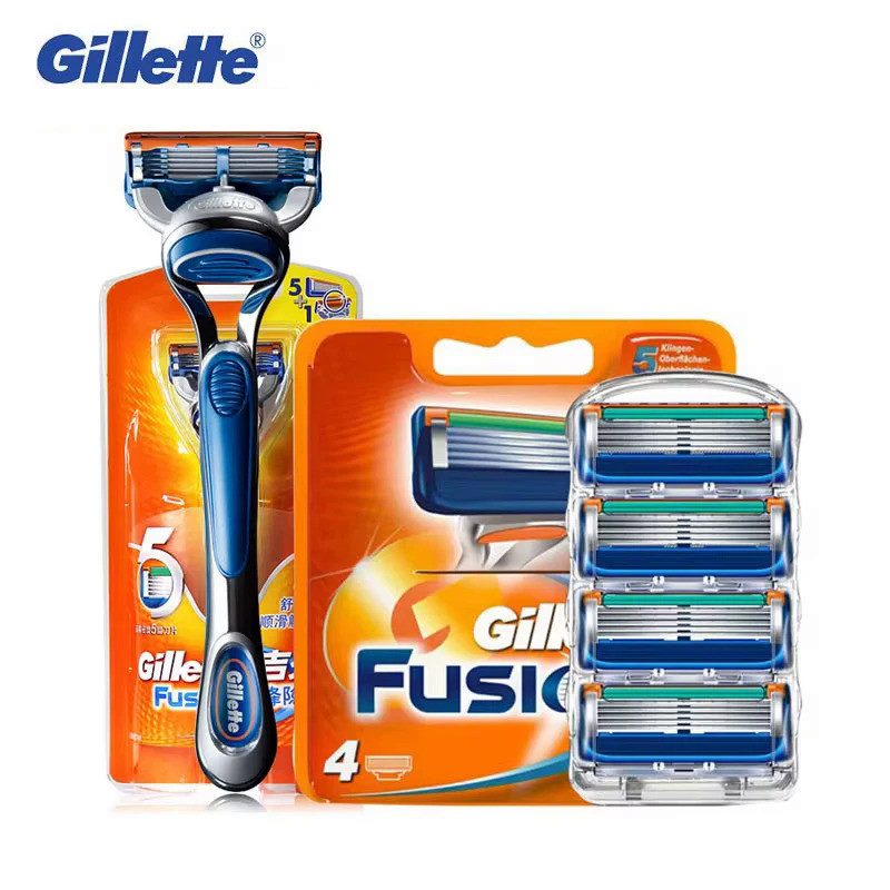 Gillette Fusion Razor for Men Face Hair Beard Shaving Machine Manual ...