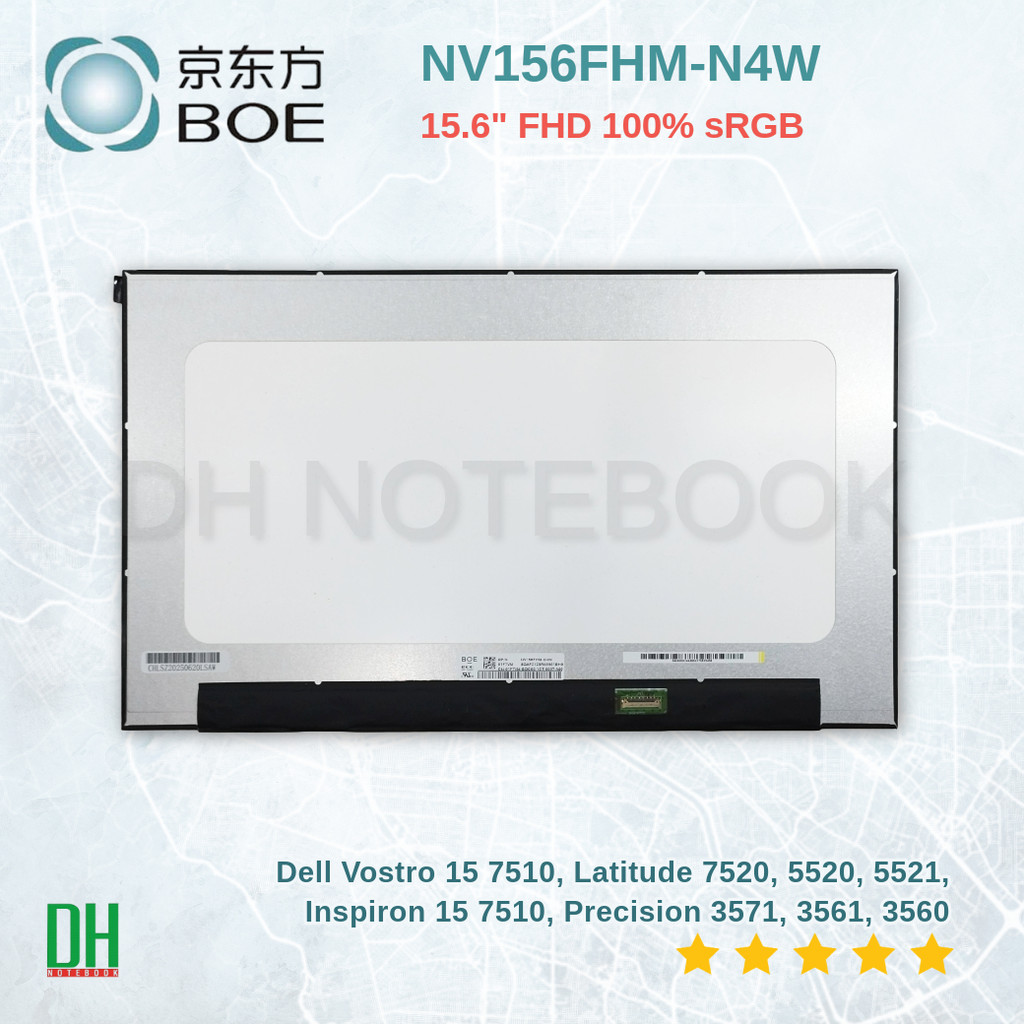 อะไหล่หน้าจอโน๊ตบุ๊ค IPS Full HD 15.6 นิ้ว สำหรับ Dell Vostro 15 7510 ...