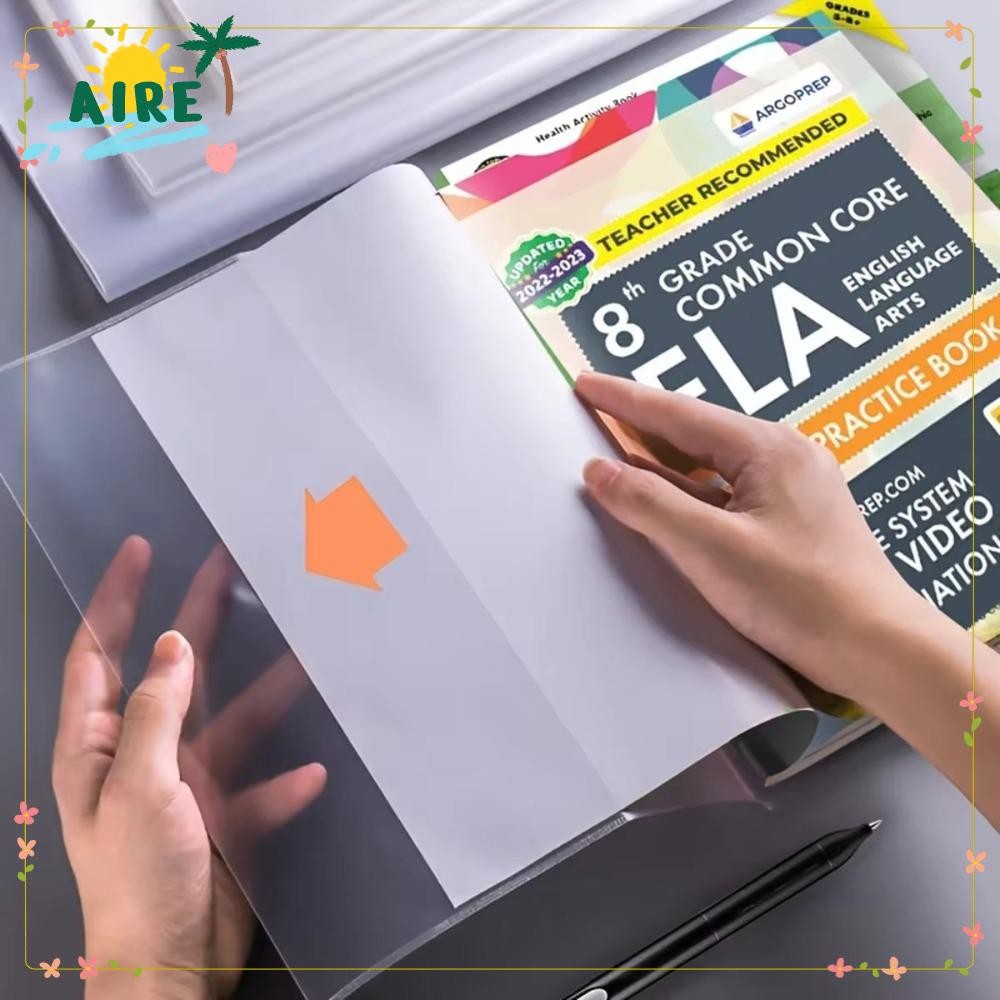AIRE 10PCS ฝาครอบหนังสือพลาสติก, สวมใส่ Self-Adhesive ปิดหนังสือโปร่งใส, A4/16K/A5 แฟ้มกันน้ํา ...