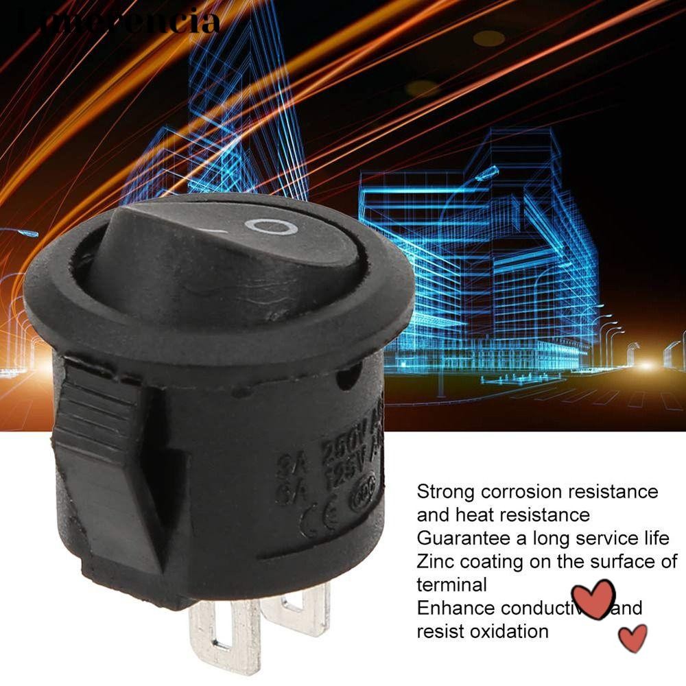 IFFINE Rocker Boat Switch, พลาสติก 2 ขา Snap-in Toggle Switch, ON ...