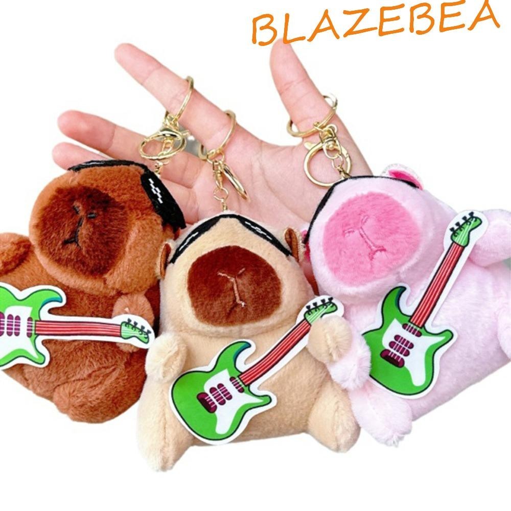 Blazebea ตุ๊กตา Capybara พวงกุญแจ, พวงกุญแจตุ๊กตาตุ๊กตากีตาร์ Capybara จี้ตุ๊กตาน่ารักตลกน่ารัก ...