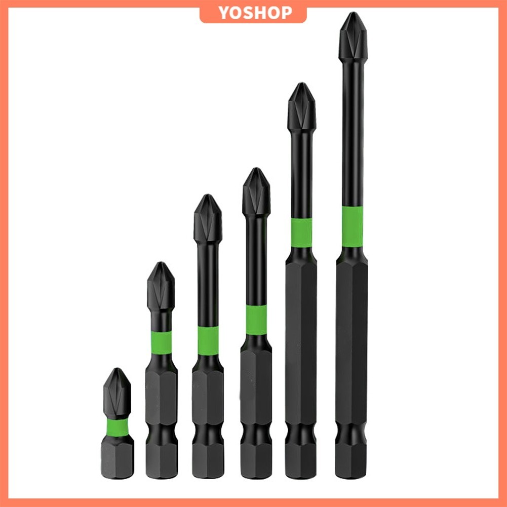 Ybp 6PCS PH2 Magnetic Batch Head Cross ไขควงความแข็งสว่านสกรู | Shopee Thailand