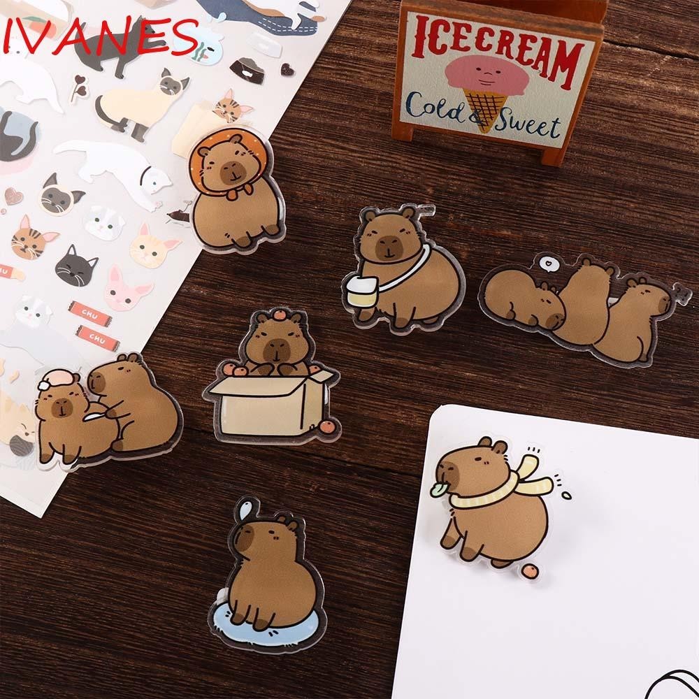 Ivanes อะคริลิค Capybara Pin, Breastpin น่ารัก Capybara เข็มกลัด,ประณีต ...