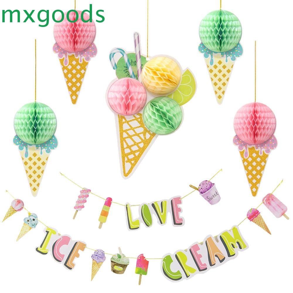 Mxgoods พวงมาลัยไอศกรีม ลูกรังผึ้ง ปอม โคนไอศกรีม ไอติม 3d ตกแต่งงานปาร์ตี้สร้างสรรค์ | Shopee ...