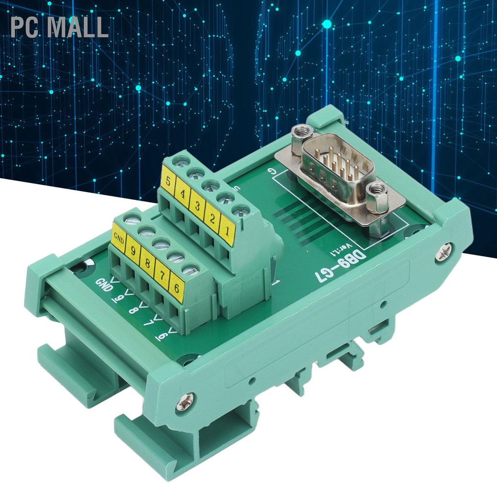 PC Mall DB9 ถึง Terminal Connector แผ่นอะแดปเตอร์บอร์ด PCB ตรงชายกับ ...
