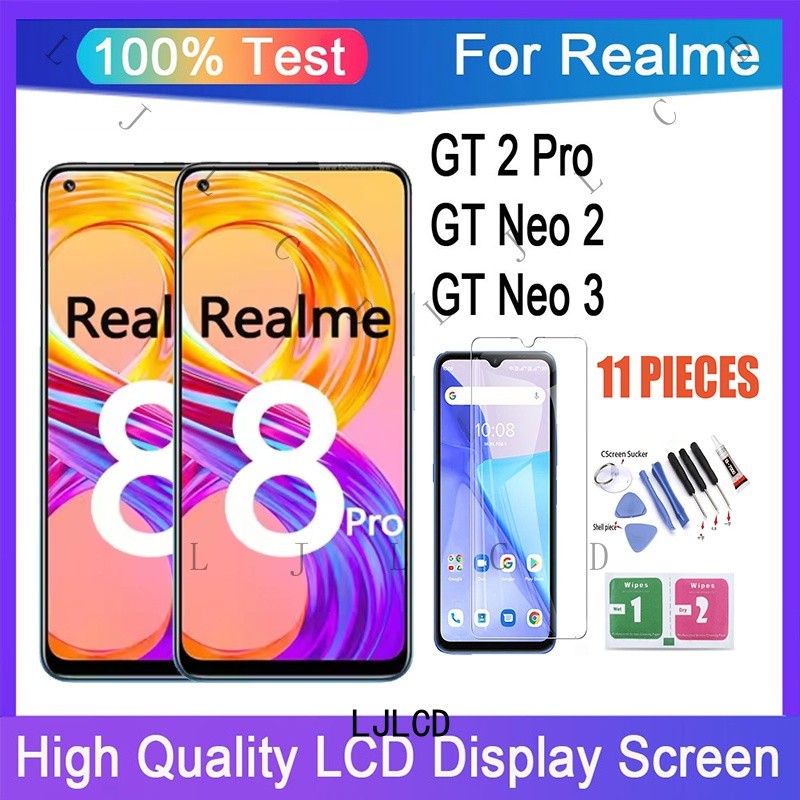 Original AMOLED Realme GT 2 Pro GT Neo 2 GT Neo 3 จอแสดงผล LCD หน้าจอ ...