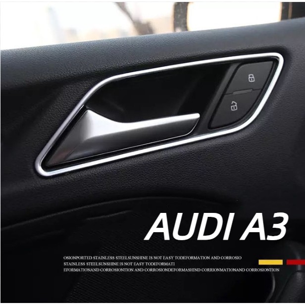 Audi A3 Door Handle Decorative Frame Door Lock Silver Protective Case ...